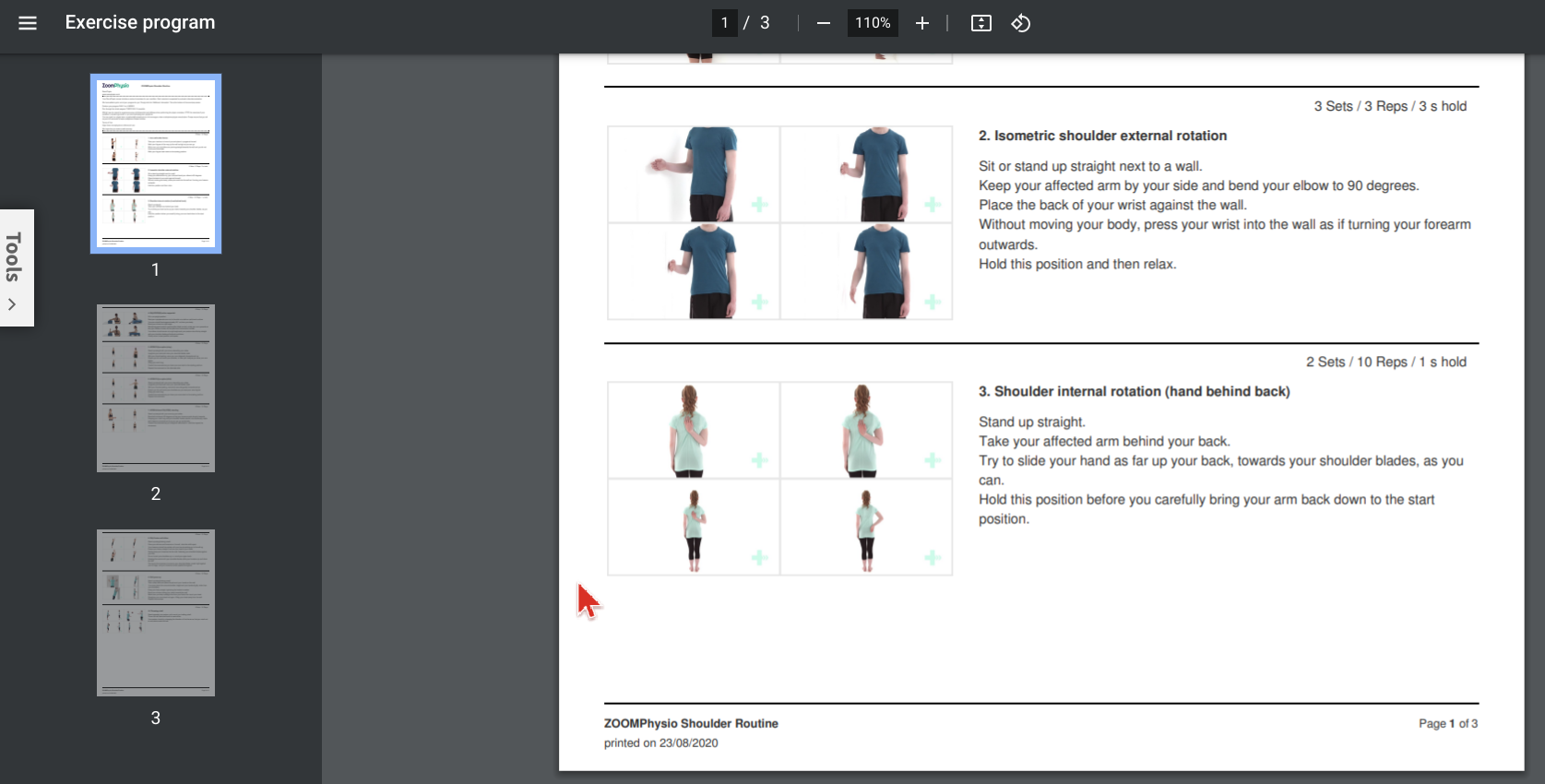 Shoulder Impingement Plan | ZoomPhysio